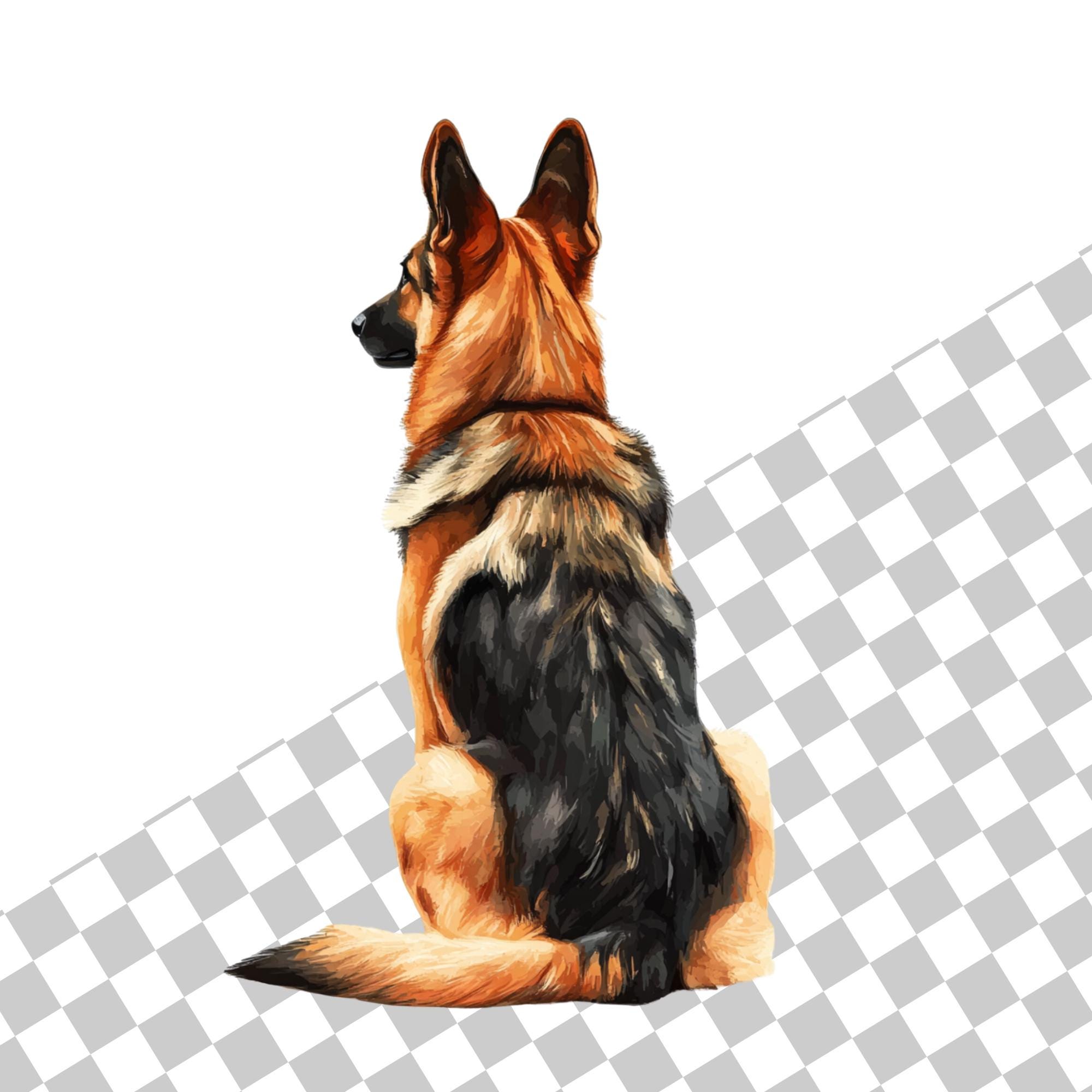 Dog Clipart From Back View, PNG Illustrations for Unique Crafts ...