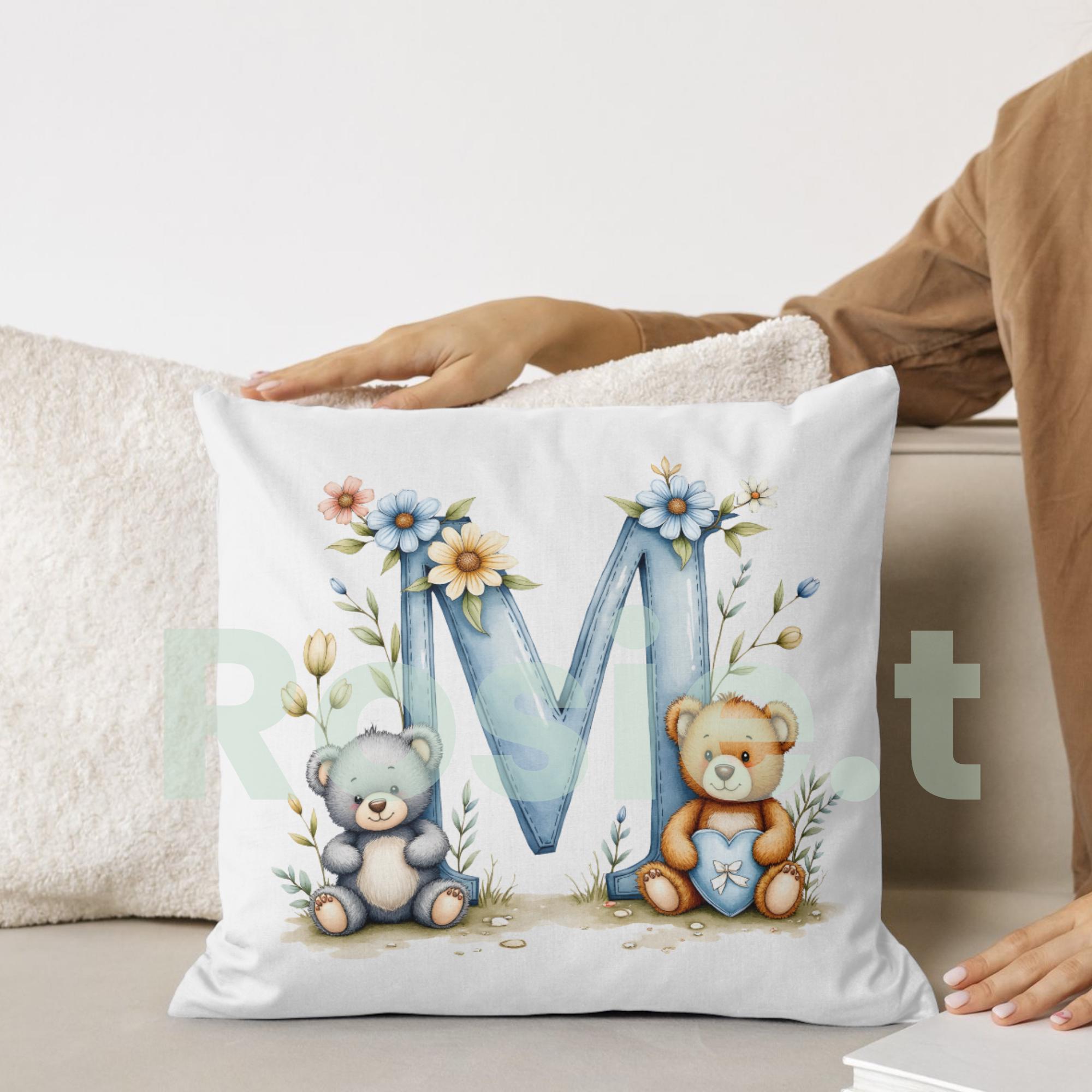 Baby Bear Alphabet Clipart PNG | Teddy Bear Letters A-Z | Nursery ...