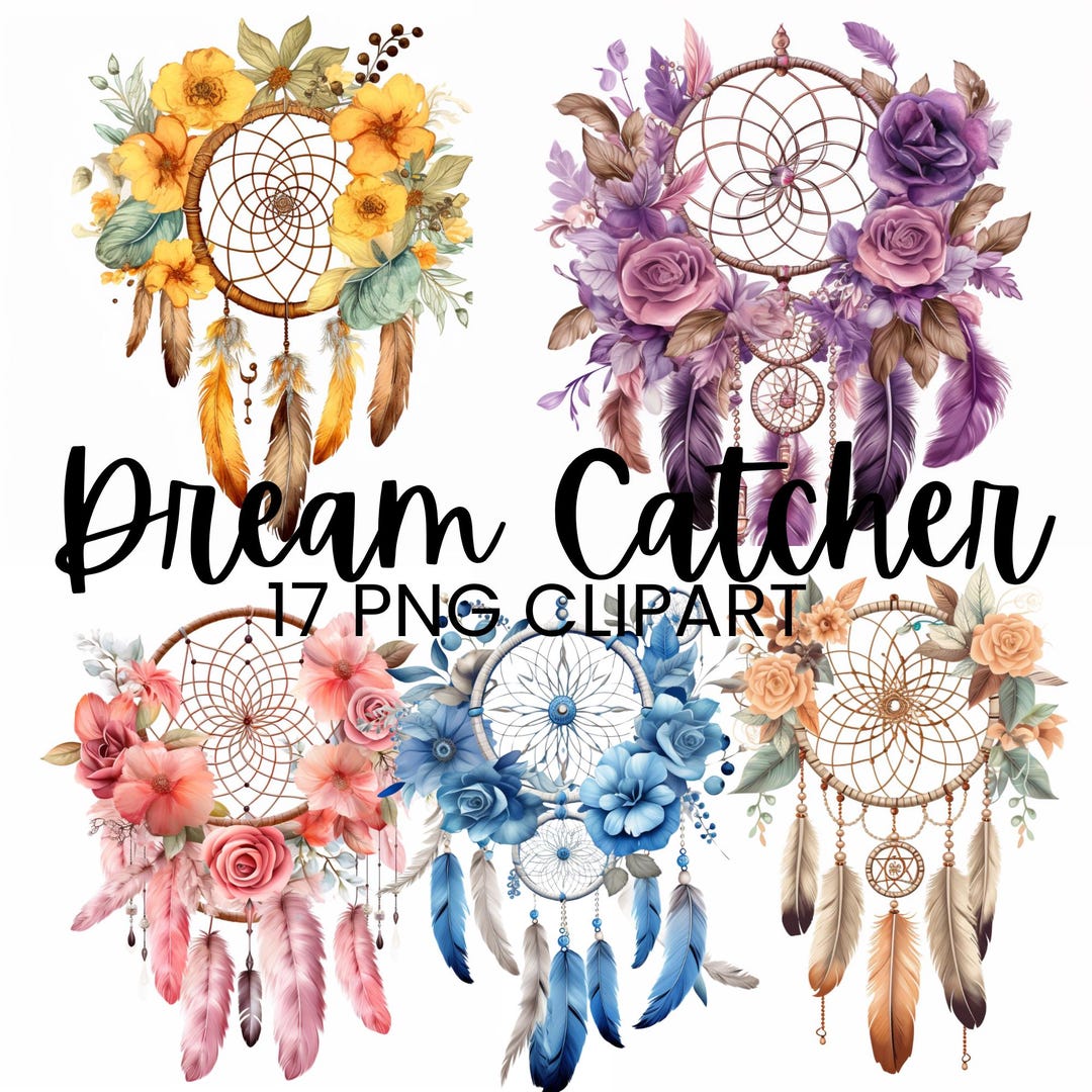 Dream Catcher Clipart, Watercolor PNG Files for Creative Projects ...