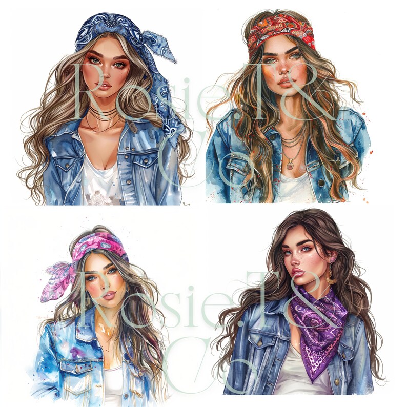Girl With Bandana Clipart, Badass Girl Clipart, Boss Lady PNG ...