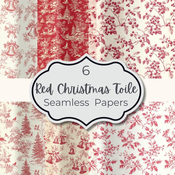 Red Toile Paper - Etsy