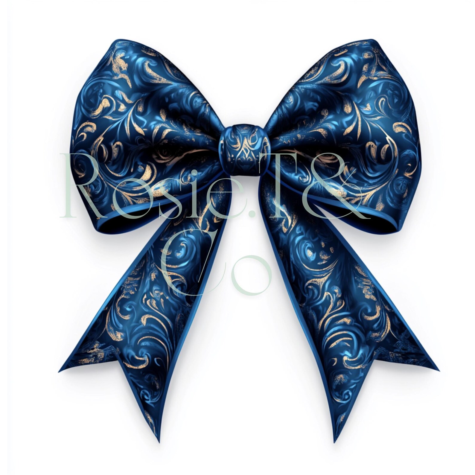 Blue Coquette Bow Clipart, Commercial Use, Transparent Pngs, Watercolor ...