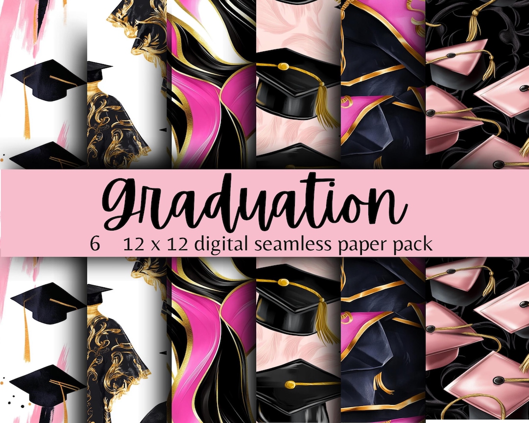 Graduation Paper: Seamless Scrapbook Patterns (digital Download) - Etsy