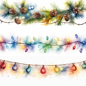 Christmas Border Clipart, Winter Floral Frame, PNG Image Transparent ...