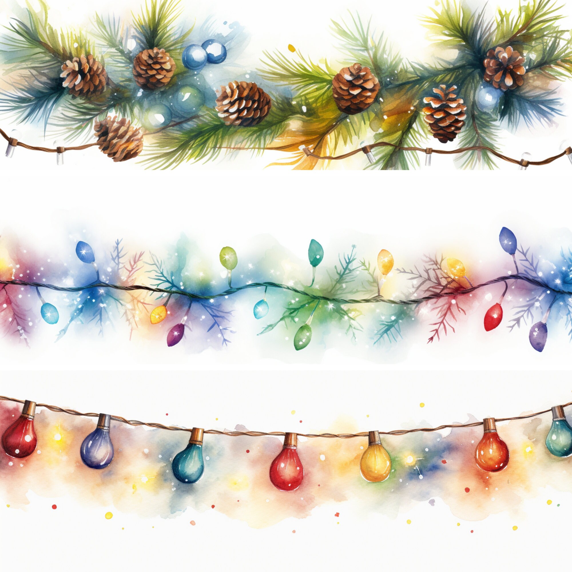 Christmas Border Clipart, Winter Floral Frame, PNG Image Transparent ...