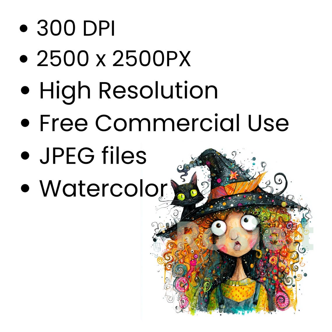 Quirky Witch Clipart PNG Bundle | 14 Funny Crazy Witches & Cats ...