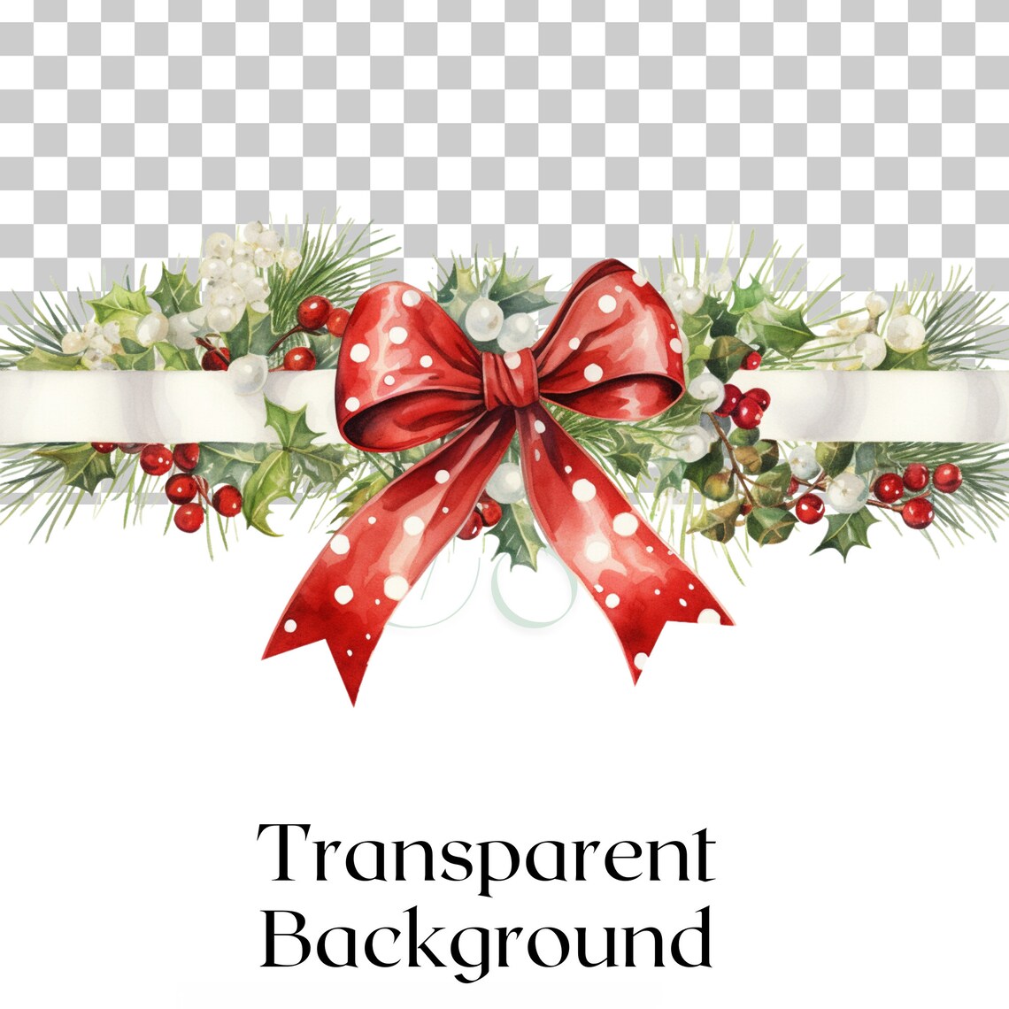 Christmas Border Clipart, Winter Floral Frame, PNG Image Transparent ...