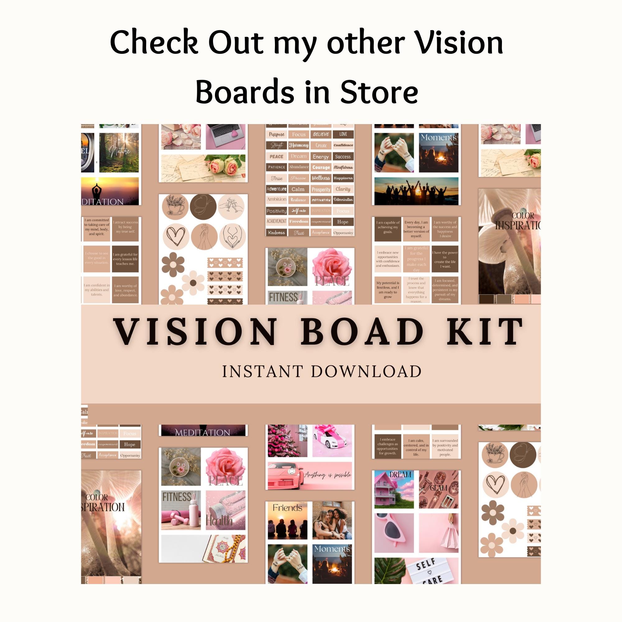 Teen Vision Board Kit Printable | Aesthetic Vision Board for Teens ...