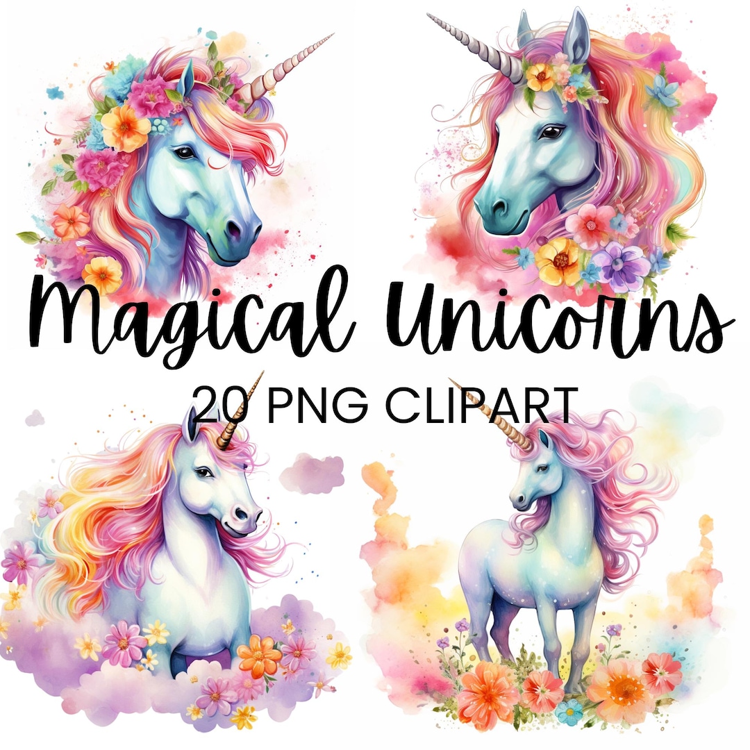 Unicorn Clipart, Unicorn PNG, Unicorn Sticker, Unicorn Graphics, Cute ...