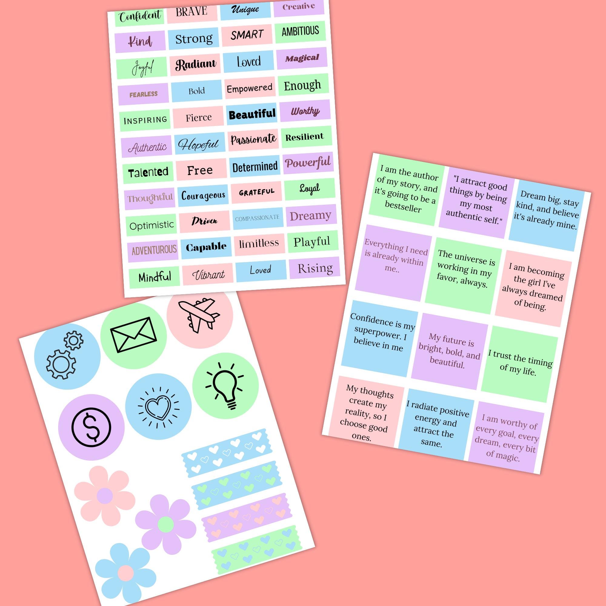 Teen Vision Board Kit Printable | Aesthetic Vision Board for Teens ...