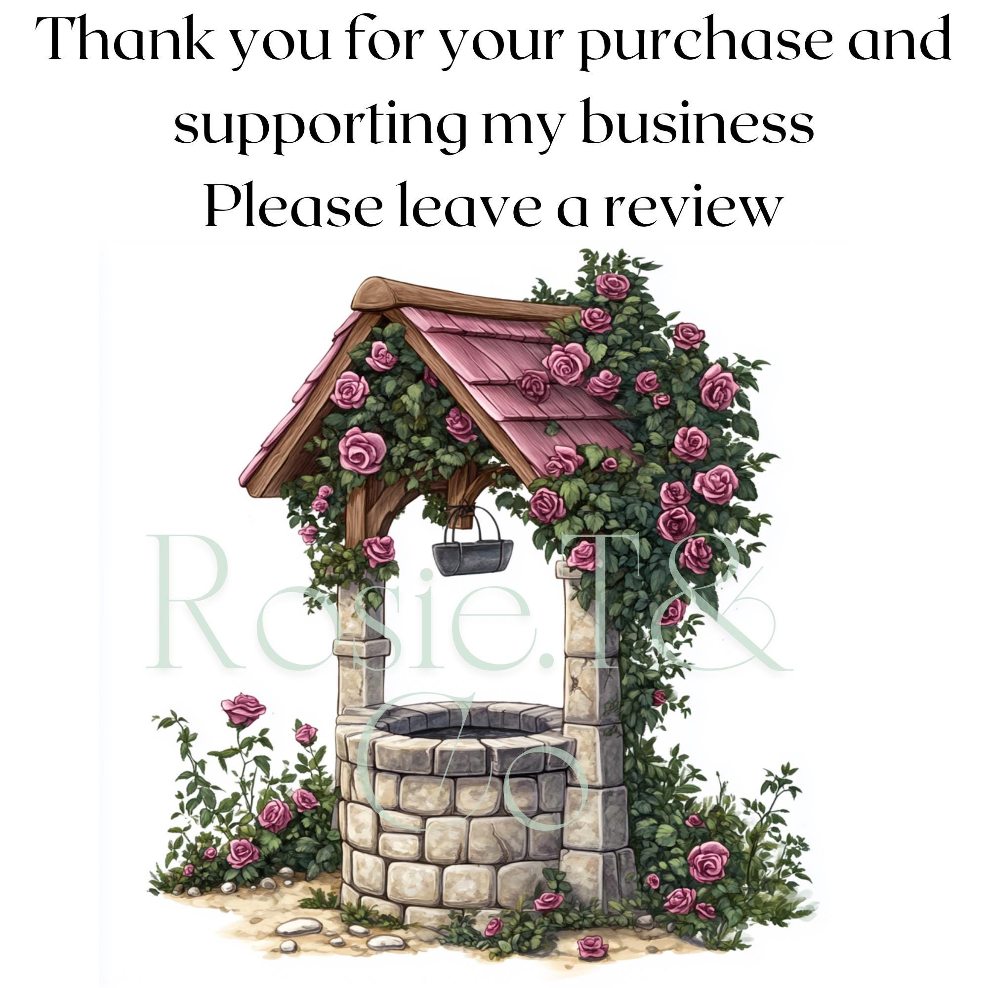 Small Garden Well Clipart, Well Clipart, Cottagecore Clip Art, Wishing ...