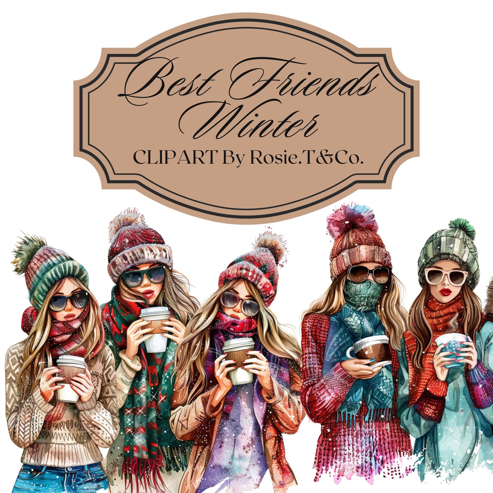 Best Friends Clipart Winter Best Friends Clipart Illustration Best ...