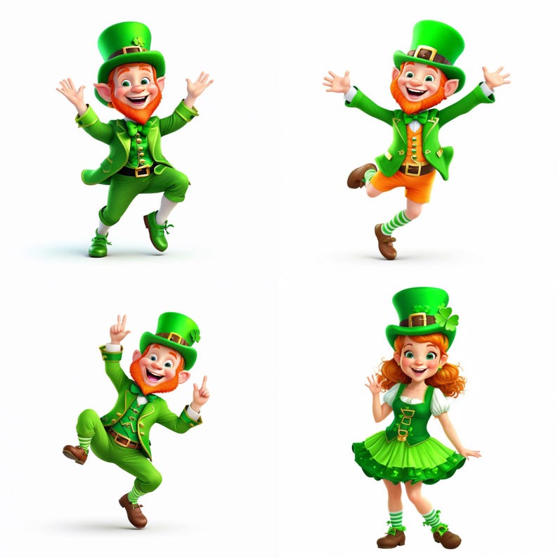 St Patricks Day Clipart, Leprechaun Clip Art, Shamrock PNG, Lucky Charm ...