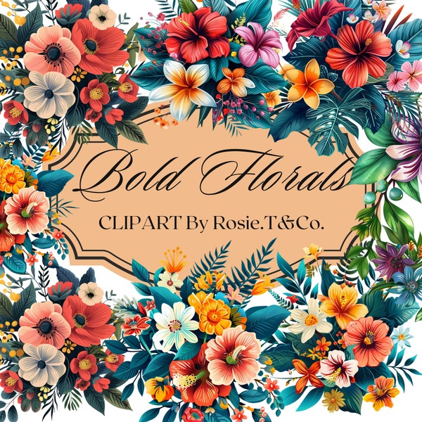 Floral Clip Art - Etsy