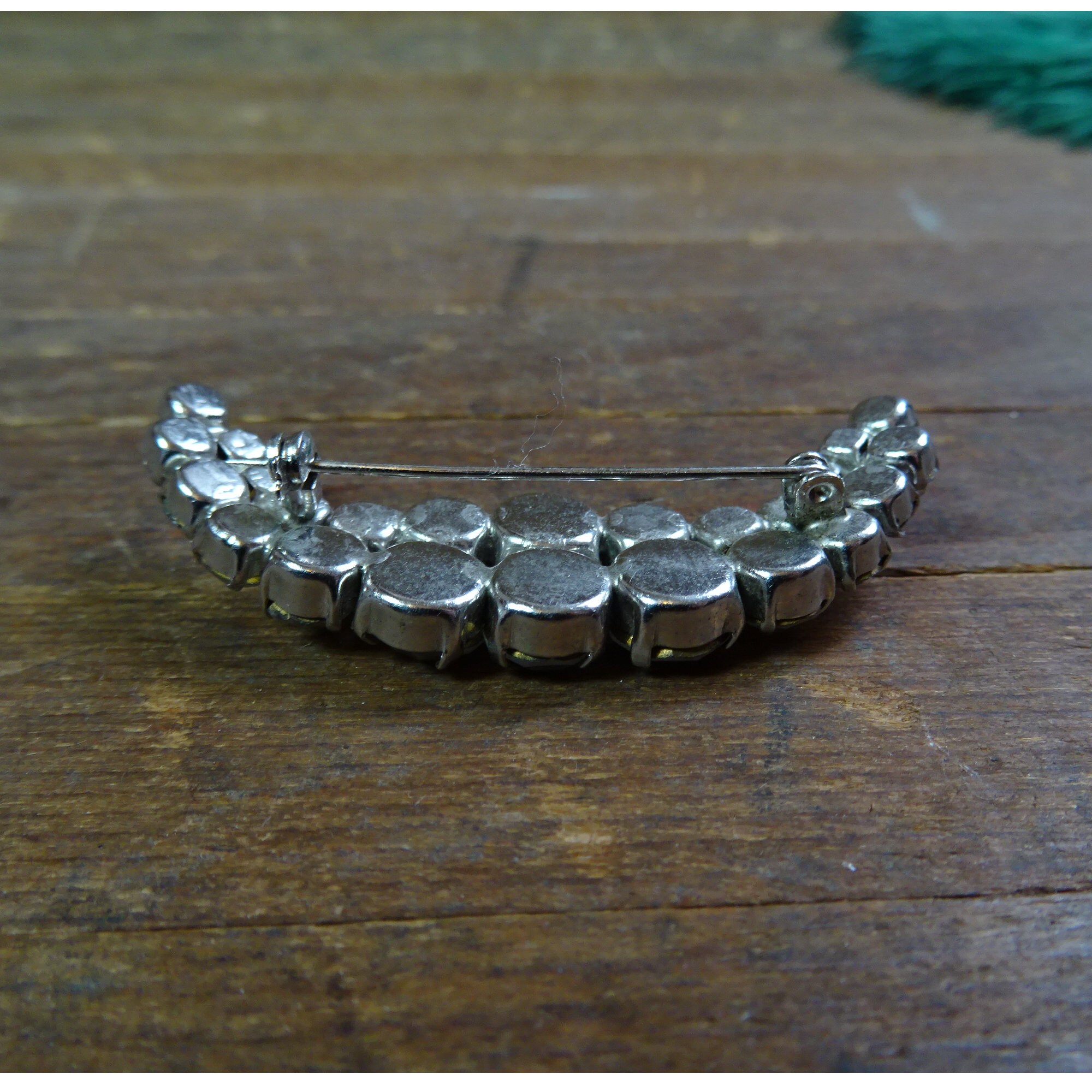 Vintage 1950s/50s 1960s/60s PASTE MOON BROOCH Diamonte | Etsy