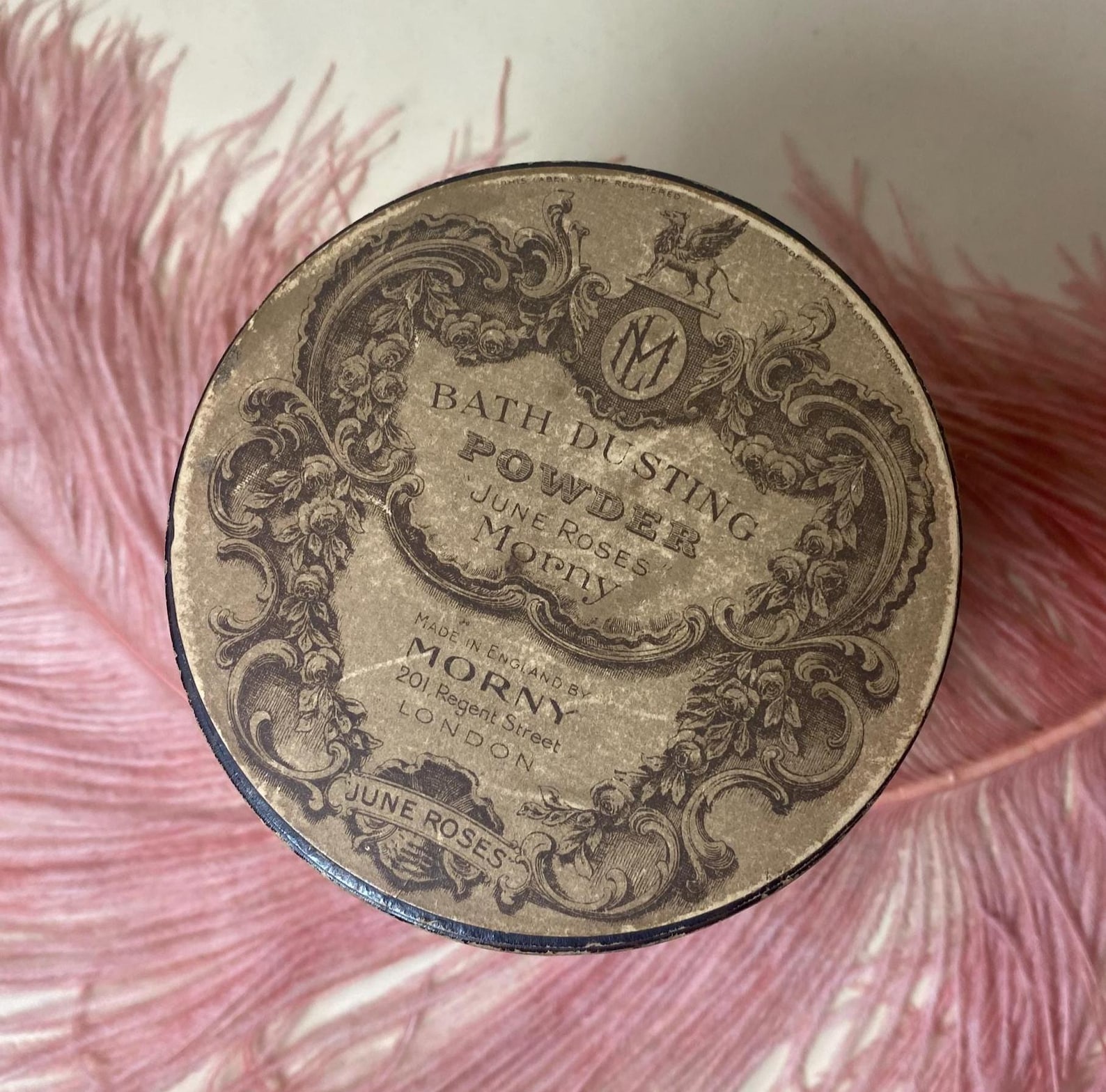Vintage 1910s/10s 1920s/20s Morny June Roses DUSTING POWDER BOX ...