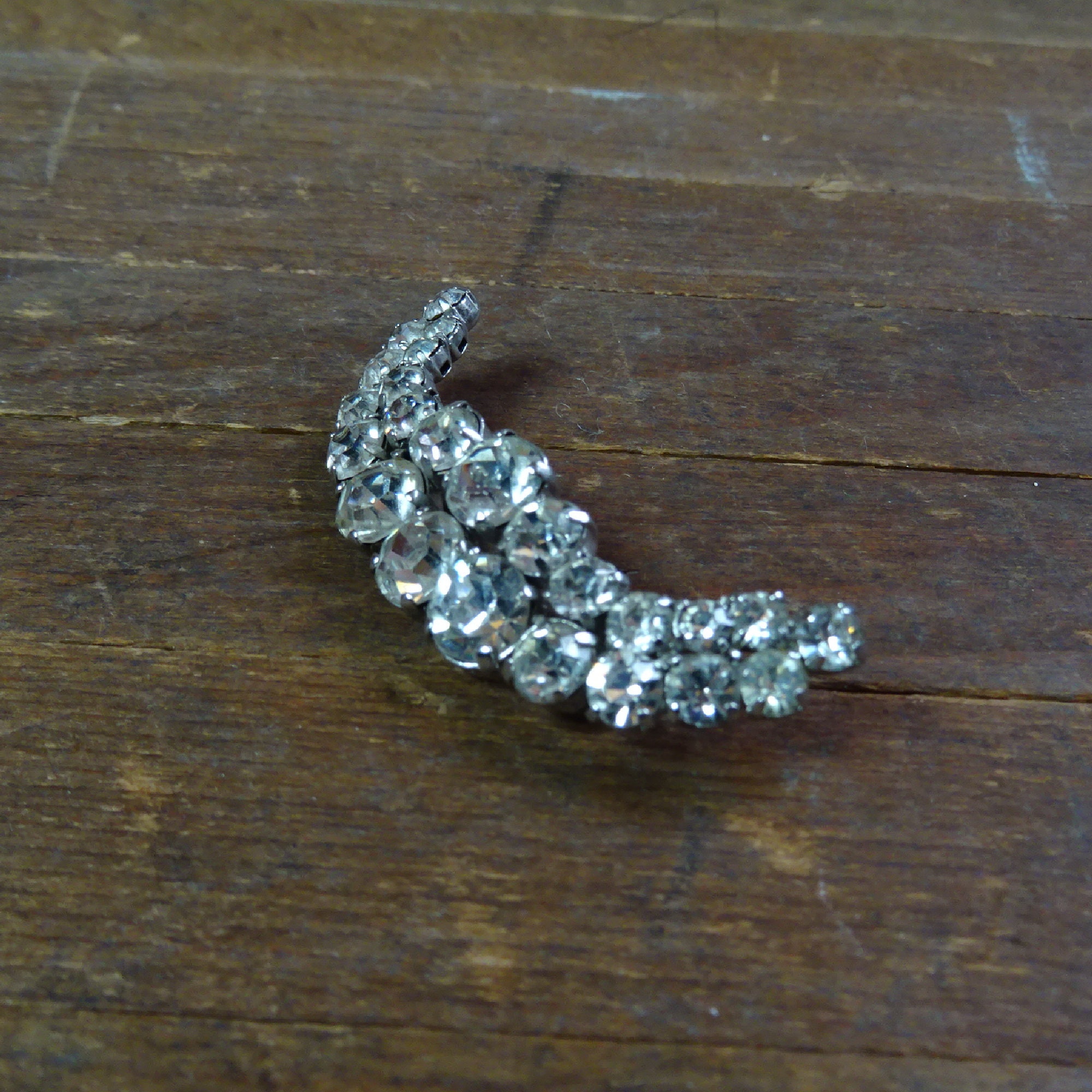 Vintage 1950s/50s 1960s/60s PASTE MOON BROOCH Diamonte | Etsy