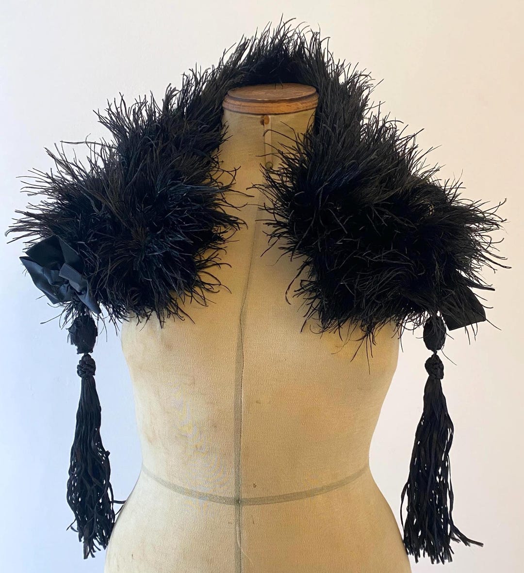 Vintage Edwardian 1910s 1920s/20s BLACK FEATHER BOA Antique Costume - Etsy