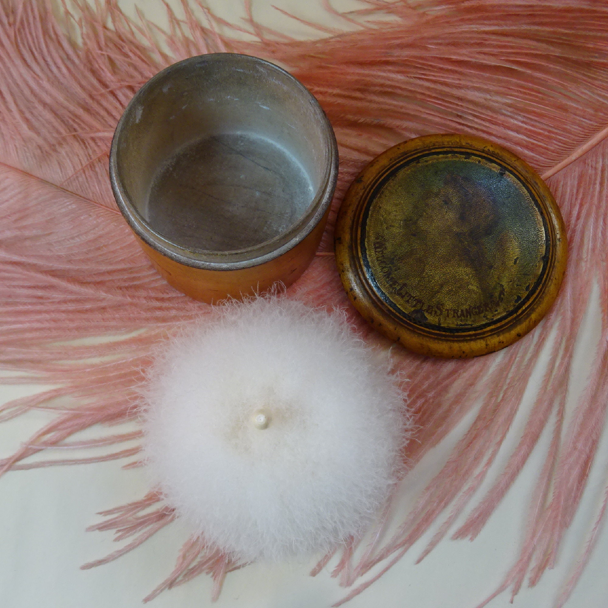 Vintage 1920s/20s 1930s/30s Wooden Treen POWDER POT & PUFF - Etsy