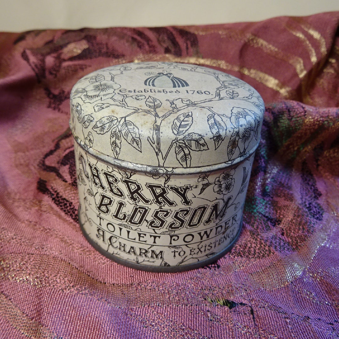 Vintage WWII 1940s/40s Cherry Blossom Toilet Powder Tin John Gosnell ...