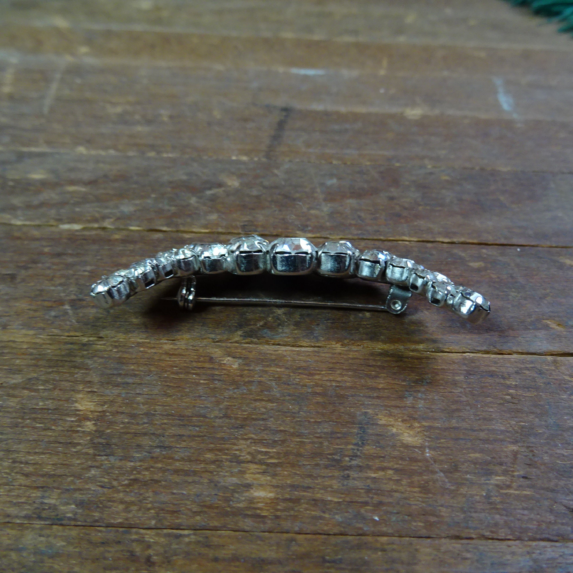 Vintage 1950s/50s 1960s/60s PASTE MOON BROOCH Diamonte | Etsy