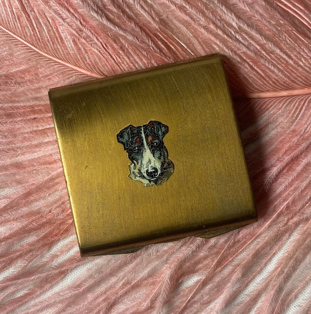 Vintage 1940s/40s 1950s/50s Stratton Terrier Dog FACE POWDER COMPACT ...