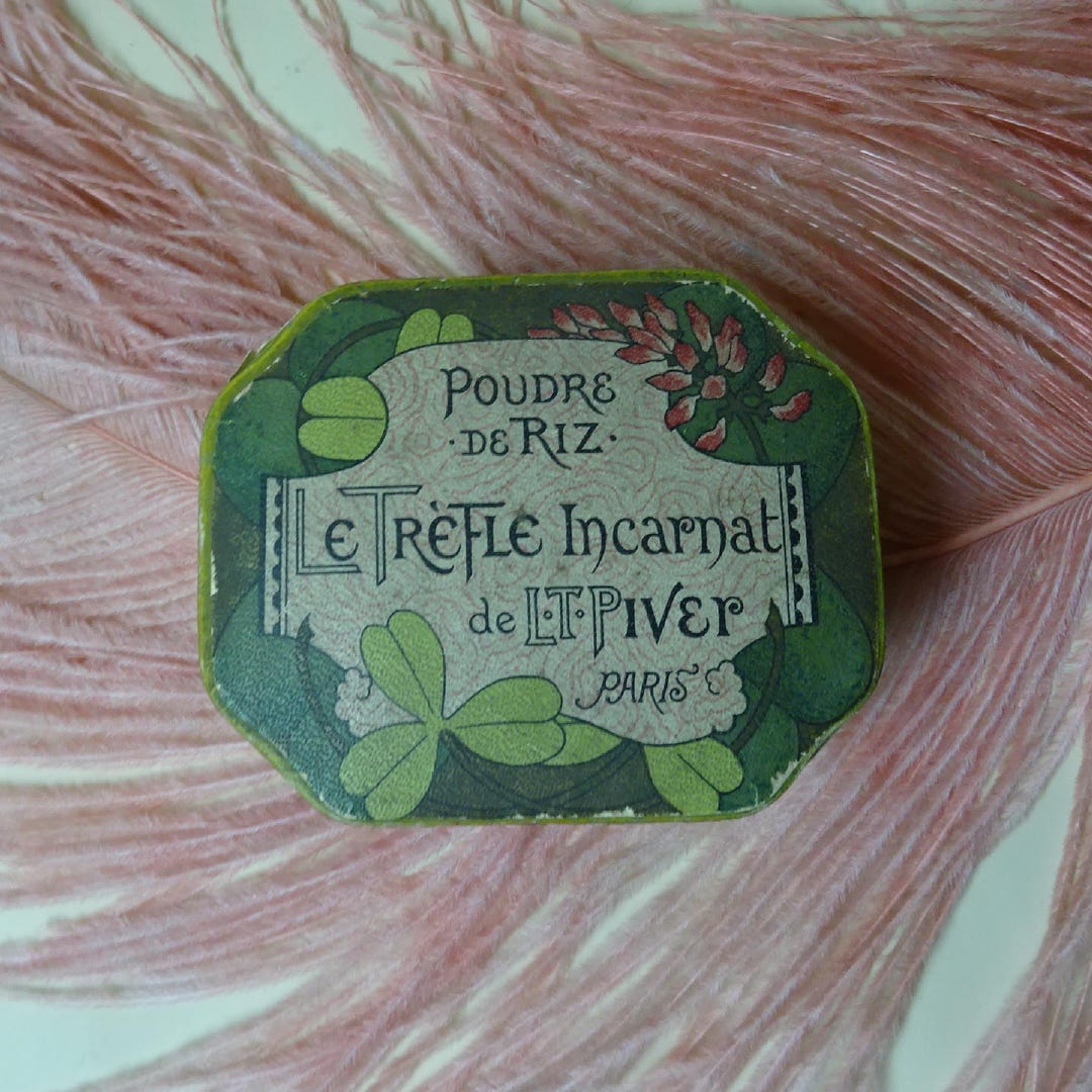 Vintage Rare Art Nouveau 1910s/1920s L T Piver FACE POWDER BOX Boudoir ...