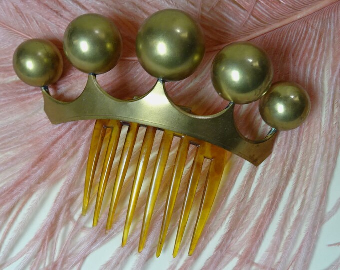Vintage Rare Victorian 1800s Hinged BALL HAIR COMB Peigne Josephine - Etsy