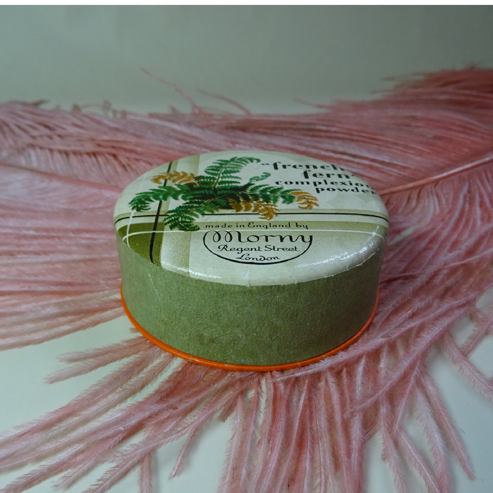 Vintage 1930s/30s 1940s/40s Morny French Fern FACE POWDER BOX Packaging ...