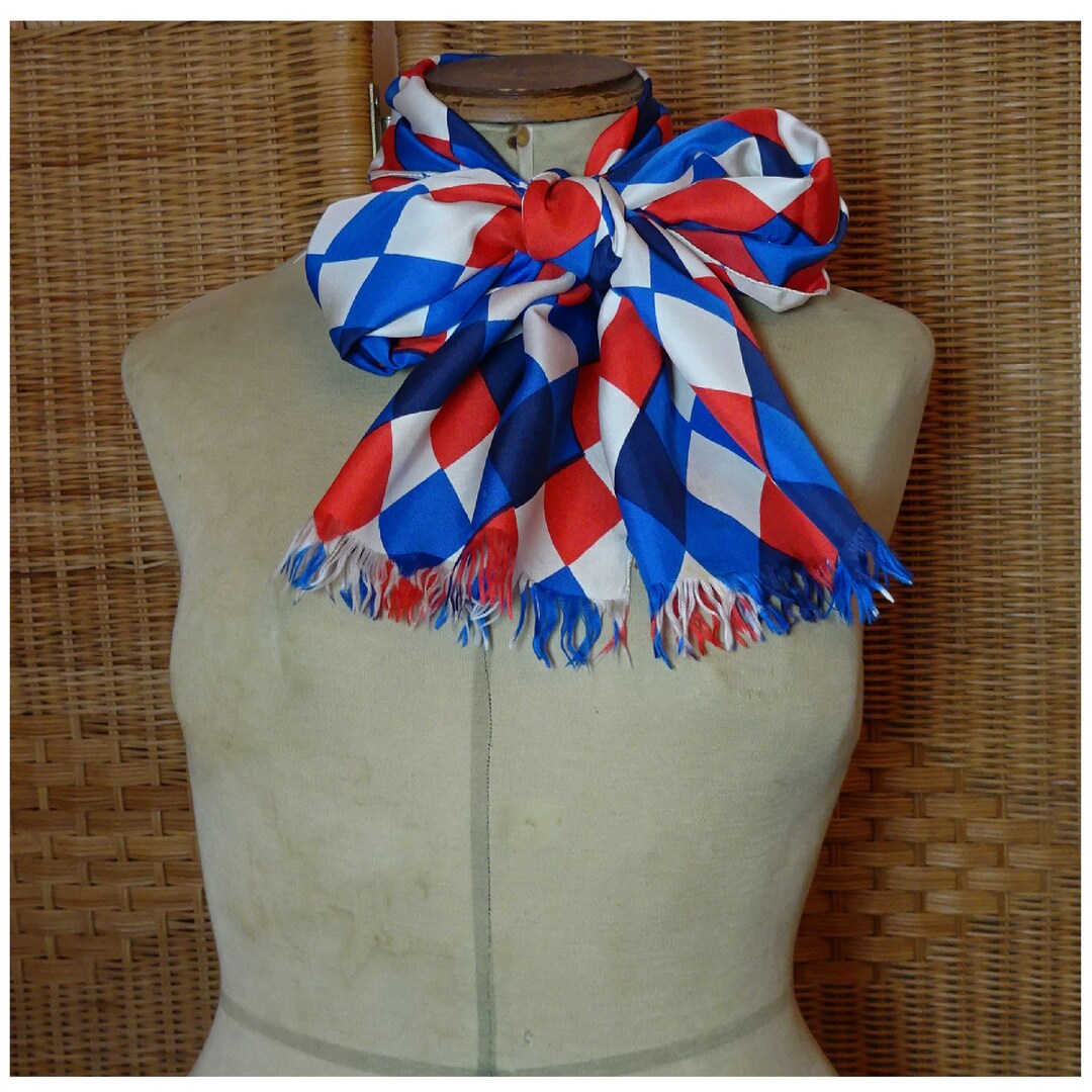 Vintage 1940s/40s 1950s/50s Long Harlequin NECK/HEAD SCARF Checks - Etsy