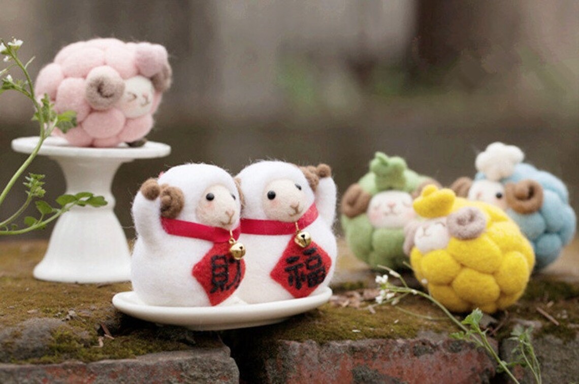 Wool Needlecraft Needlepoint Needle Felted Felting Cute Animal - Etsy