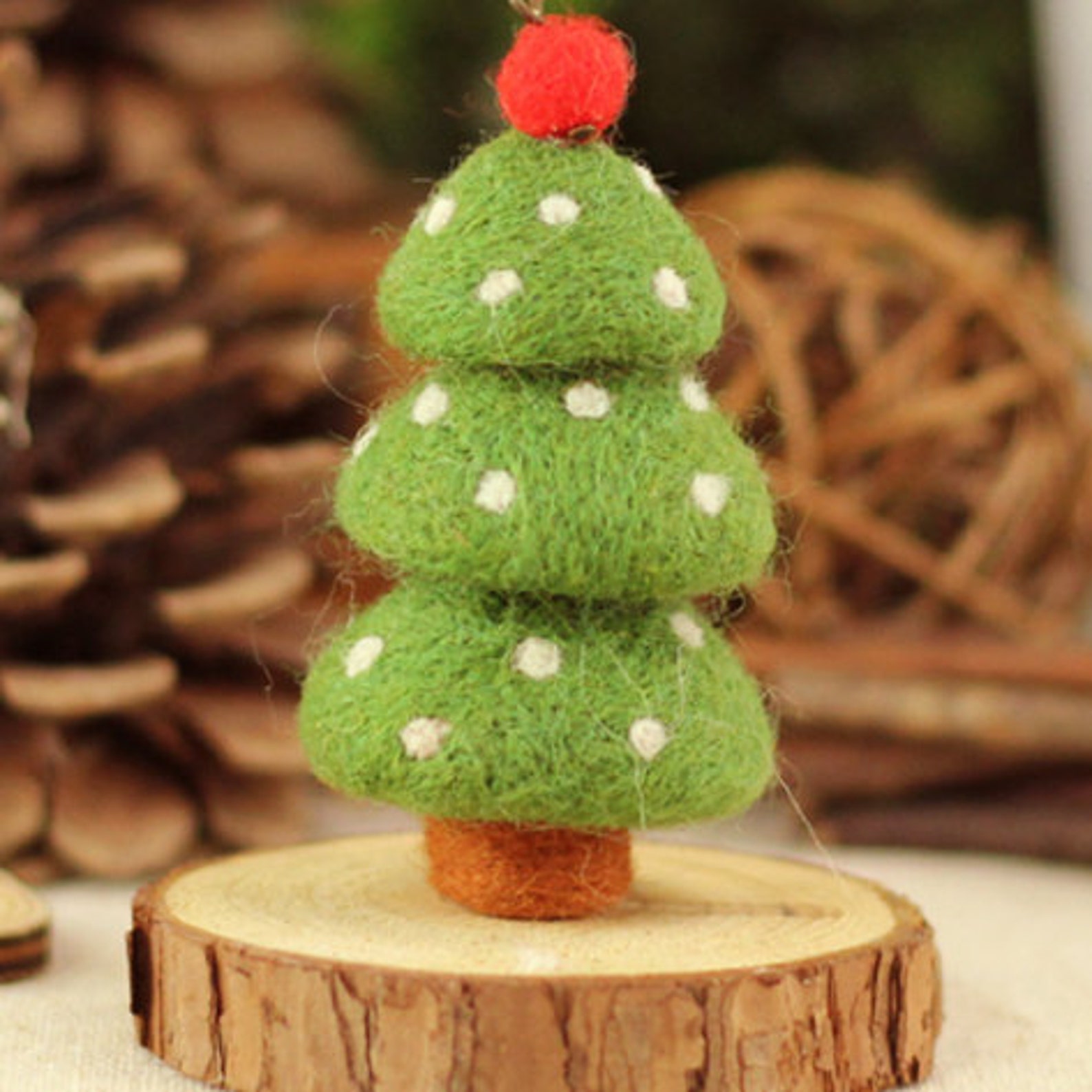 Wool DIY Needlecraft Needlepoint Needle Felted Felting Special Holiday ...