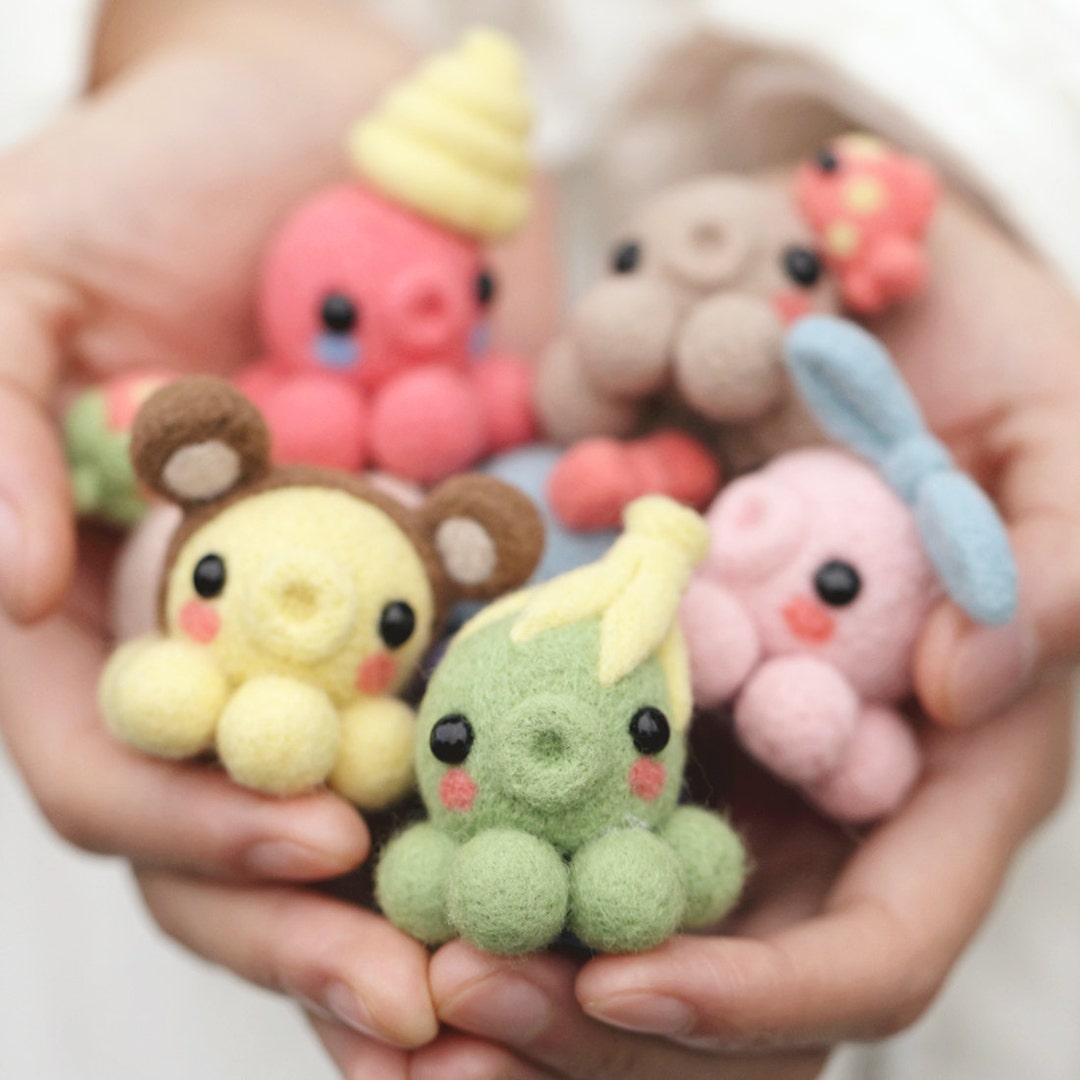 Wool Needlecraft Needlepoint Needle Felted Felting Cute Animal Kit ...