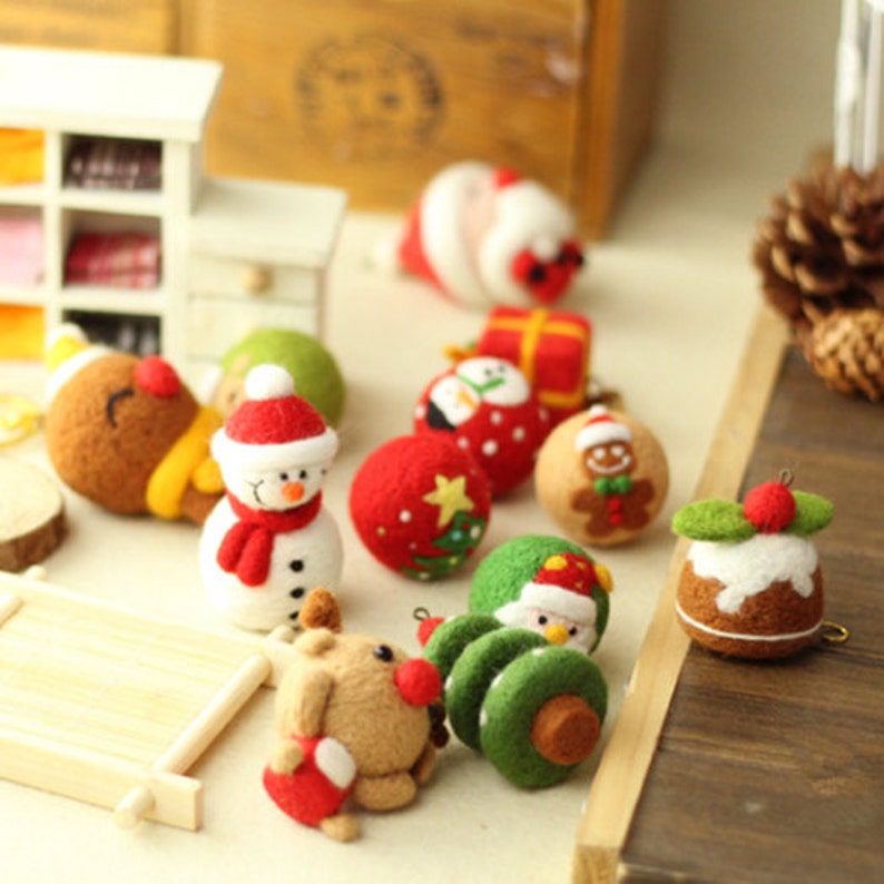 Wool DIY Needlecraft Needlepoint Needle Felted Felting Special Holiday ...