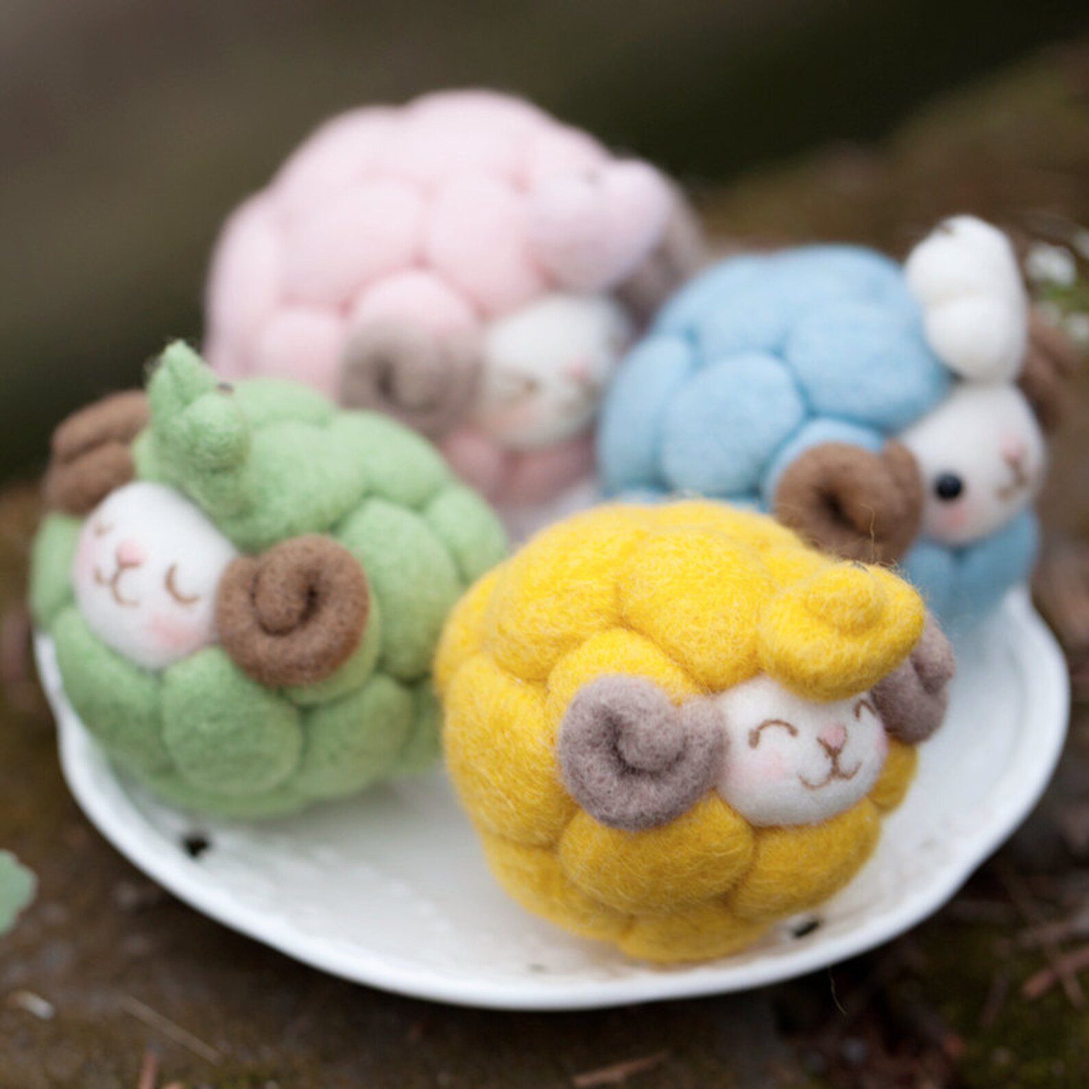 Wool Needlecraft Needlepoint Needle Felted Felting Cute Animal Kit ...