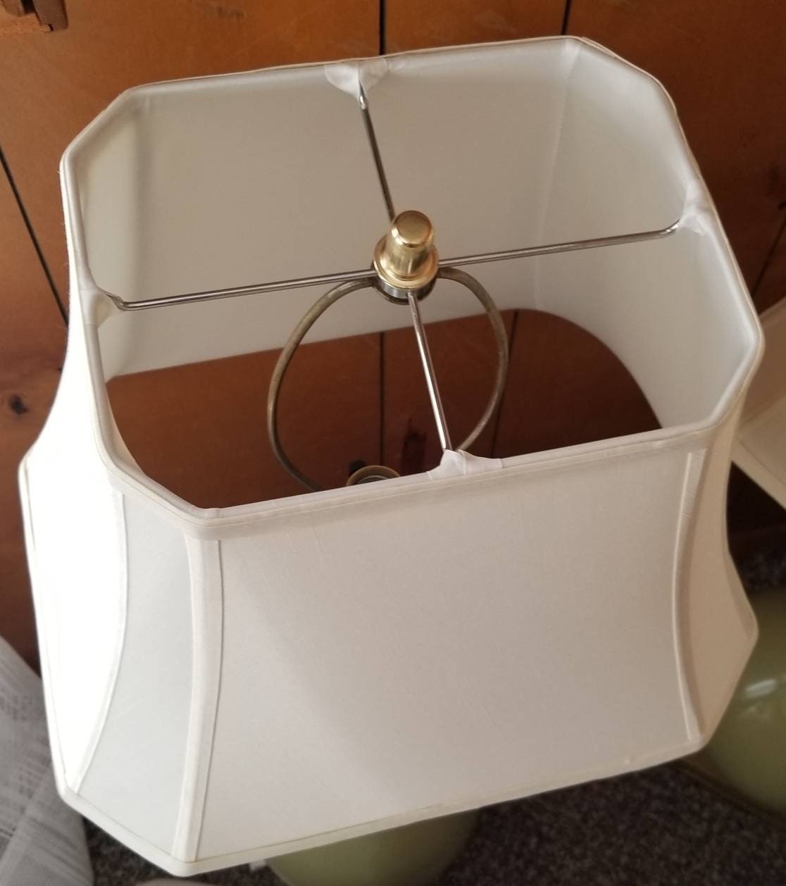 Lamp Shade Cream Color Rectangle Tapered Lampshade 16 Inches by Inches ...