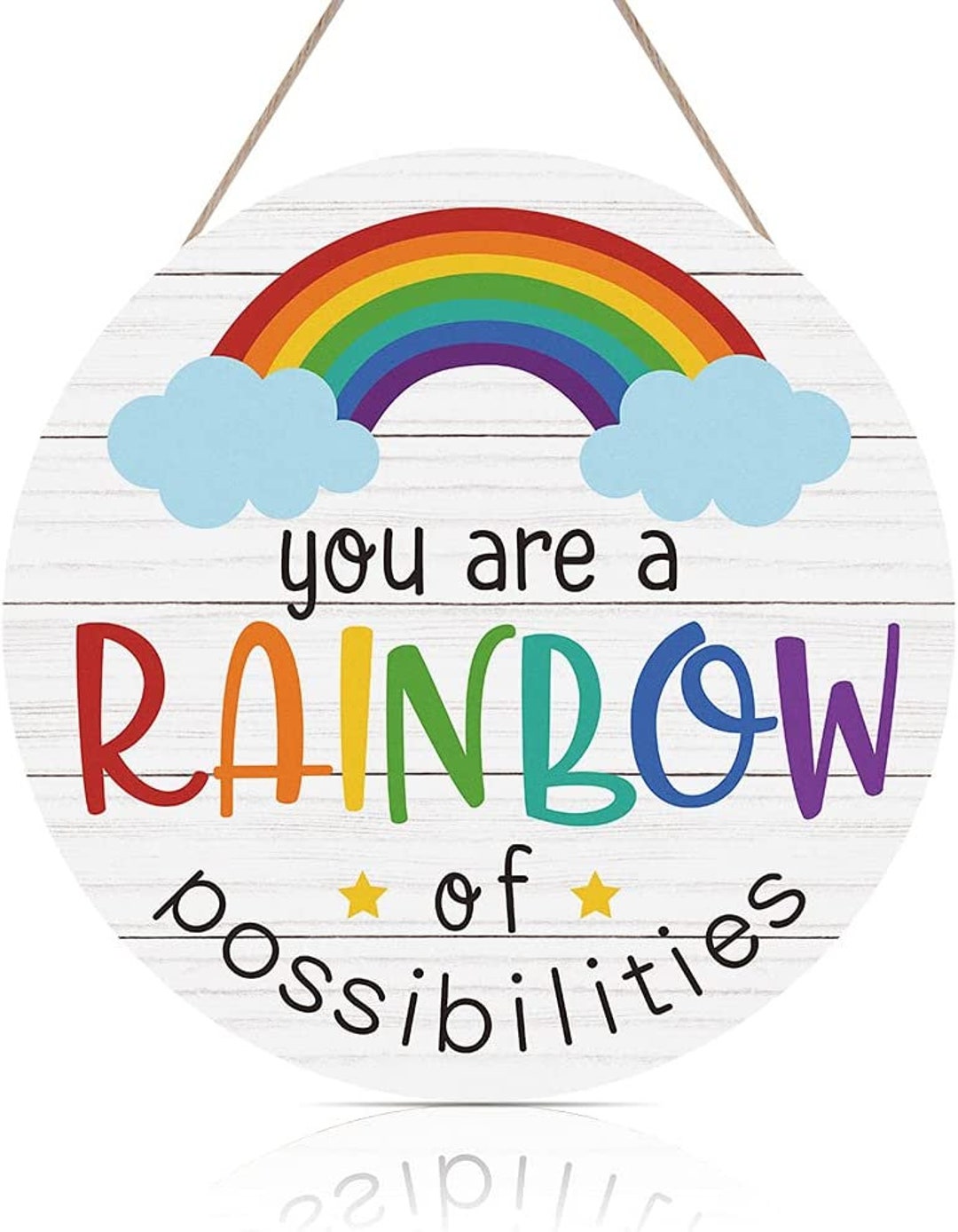 You Are A Rainbow of Possibilities Wood Sign Plaque 12x 12, Inspiring ...
