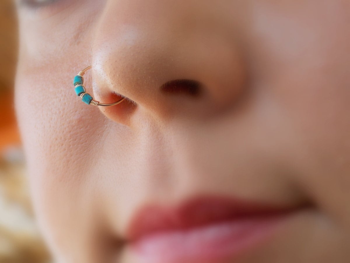 Thin Helix Earring Cartilage Earring Tragus Piercing - Etsy