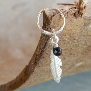 Tribal Feather Cartilage Earring Piercing Silver Feather - Etsy
