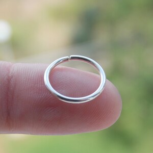 Small Sterling Silver Nose Hoop , 14k Gold Filled 24 16 Gauge Nose Ring ...