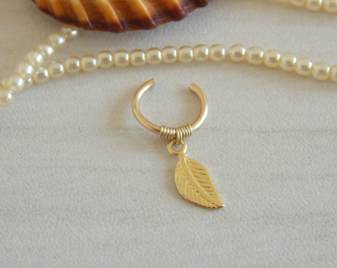 Gold Leaf Ear Cuff Native American Ear Cuff Dainty Dangle | Etsy