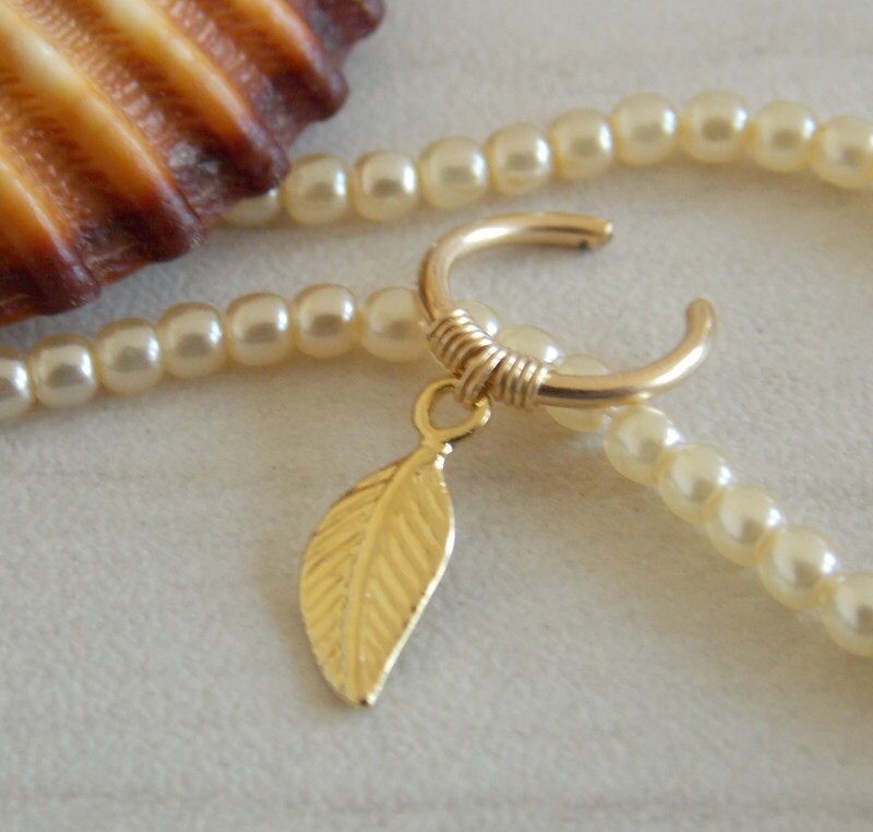 Gold Leaf Ear Cuff Native American Ear Cuff Dainty Dangle | Etsy