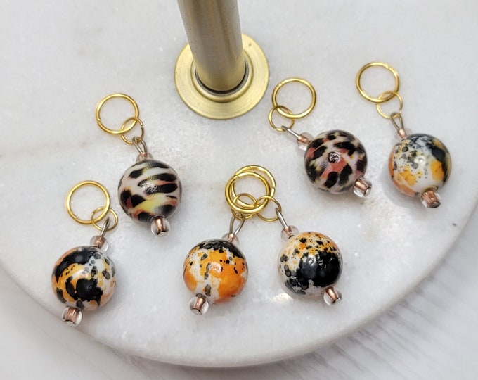 STITCH Markers/wild Child Stitch Markers/leopard Print Stitch Markers ...