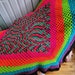 Pattern/neon Vortex Crochet Afghan Pattern/neon Rainbow Crochet Blanket ...