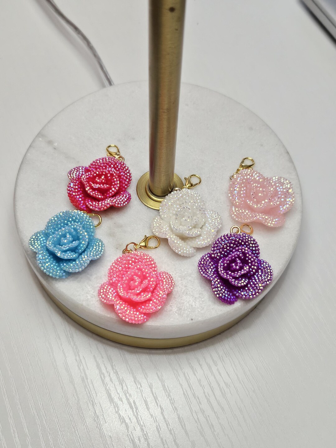 STITCH Markers/dazzle Rose Progress Keepers/bedazzled Diamond Studded ...
