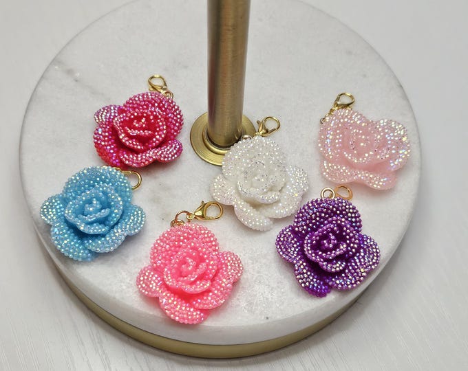 STITCH Markers/dazzle Rose Progress Keepers/bedazzled Diamond Studded ...