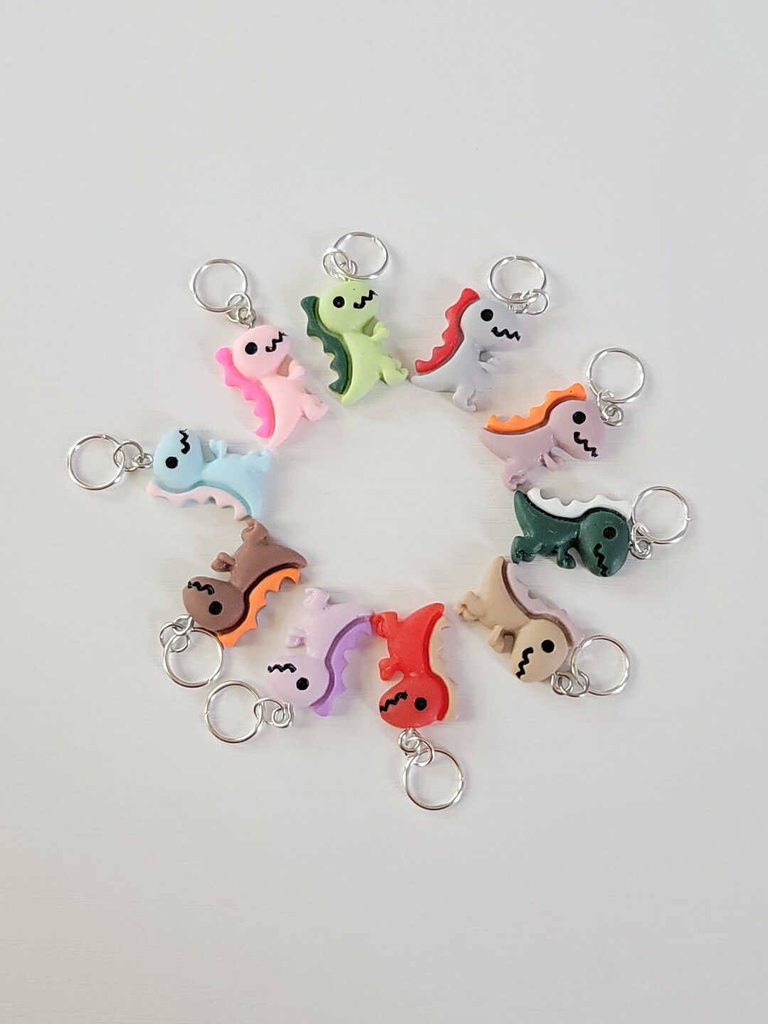 STITCH Markers/rawr Dinos Stitch Markers/colorful Dinosaur Stitch ...