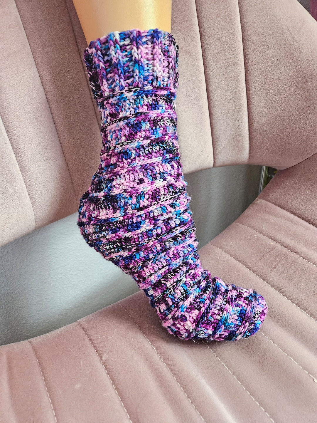 Pattern/shimmer Socks Womens Crochet Socks Pattern/womens Socks Adult ...