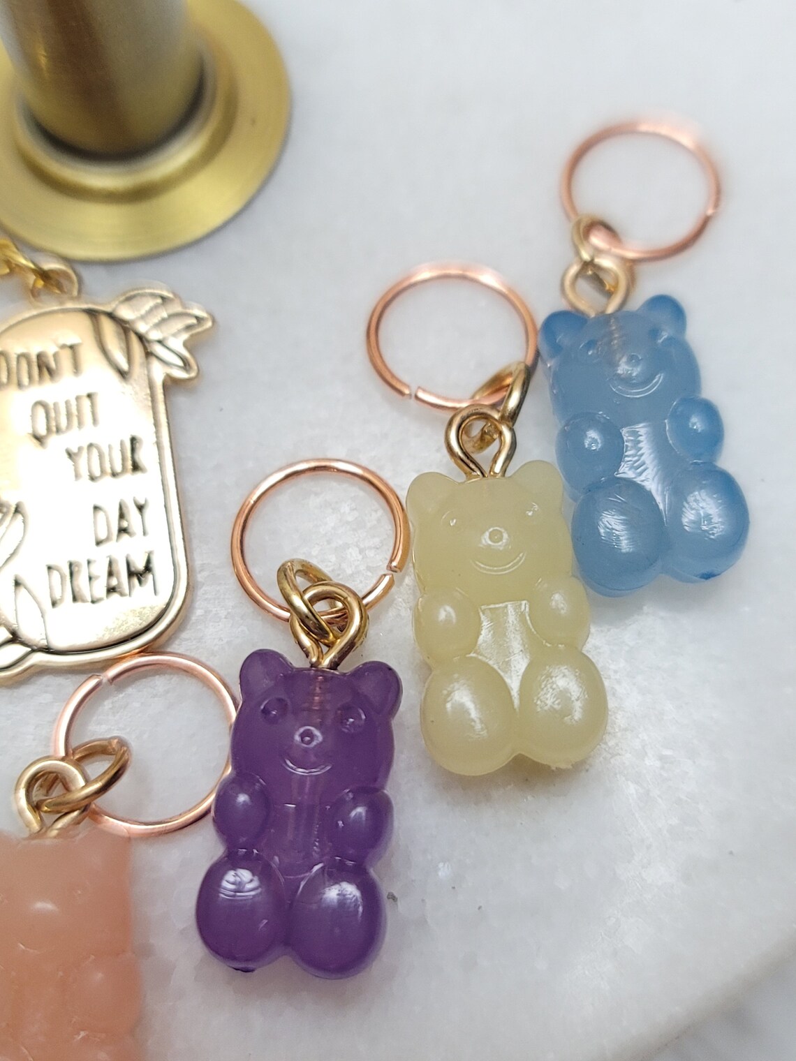 STITCH Markers/pastel Power Gummy Bear Stitch Markers/gummy - Etsy