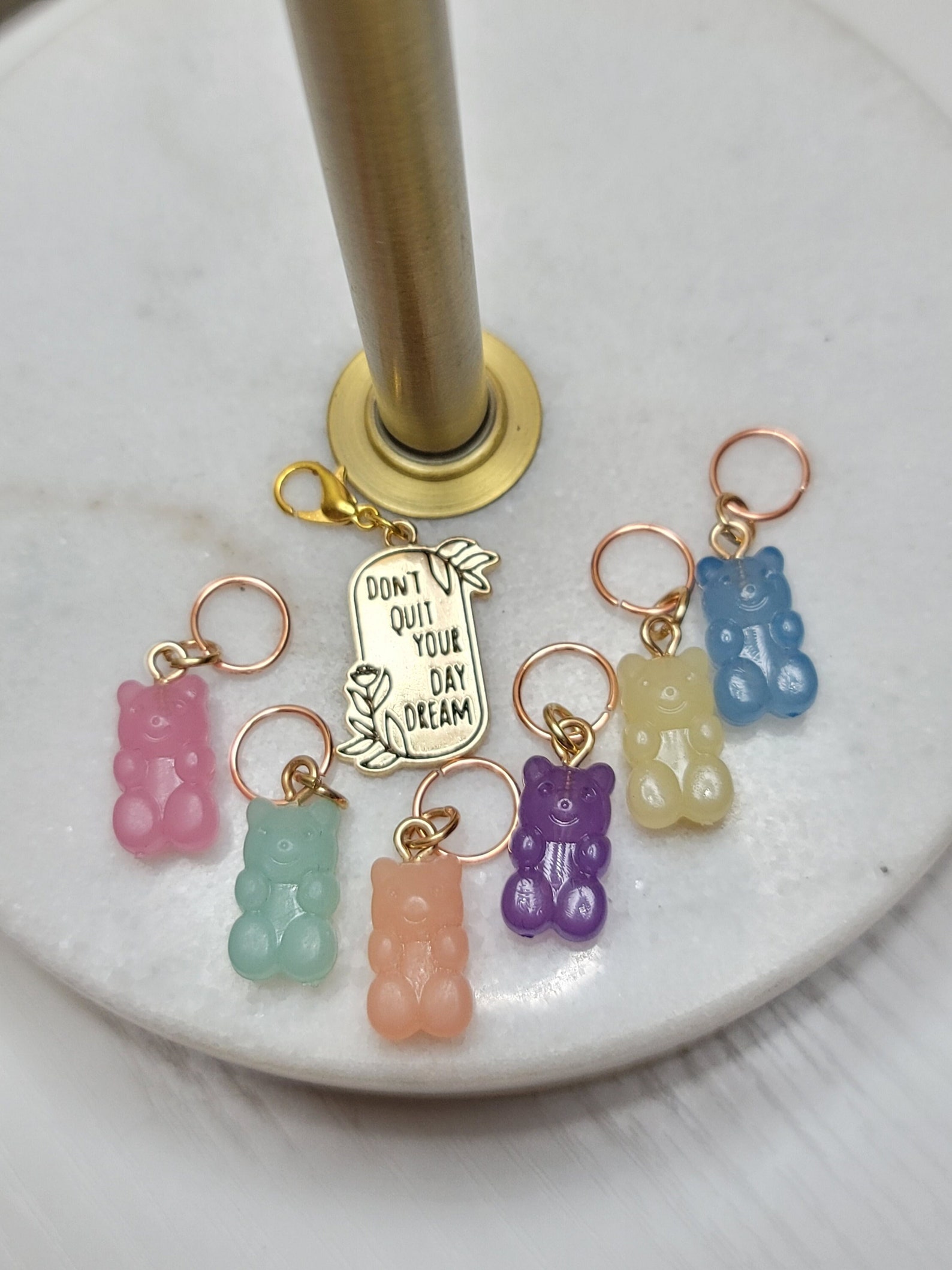 STITCH Markers/pastel Power Gummy Bear Stitch Markers/gummy - Etsy